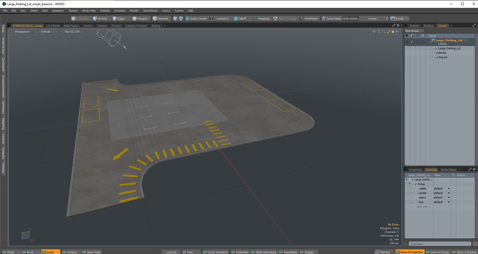 Large Parking Lot 3D model - TurboSquid 2116147