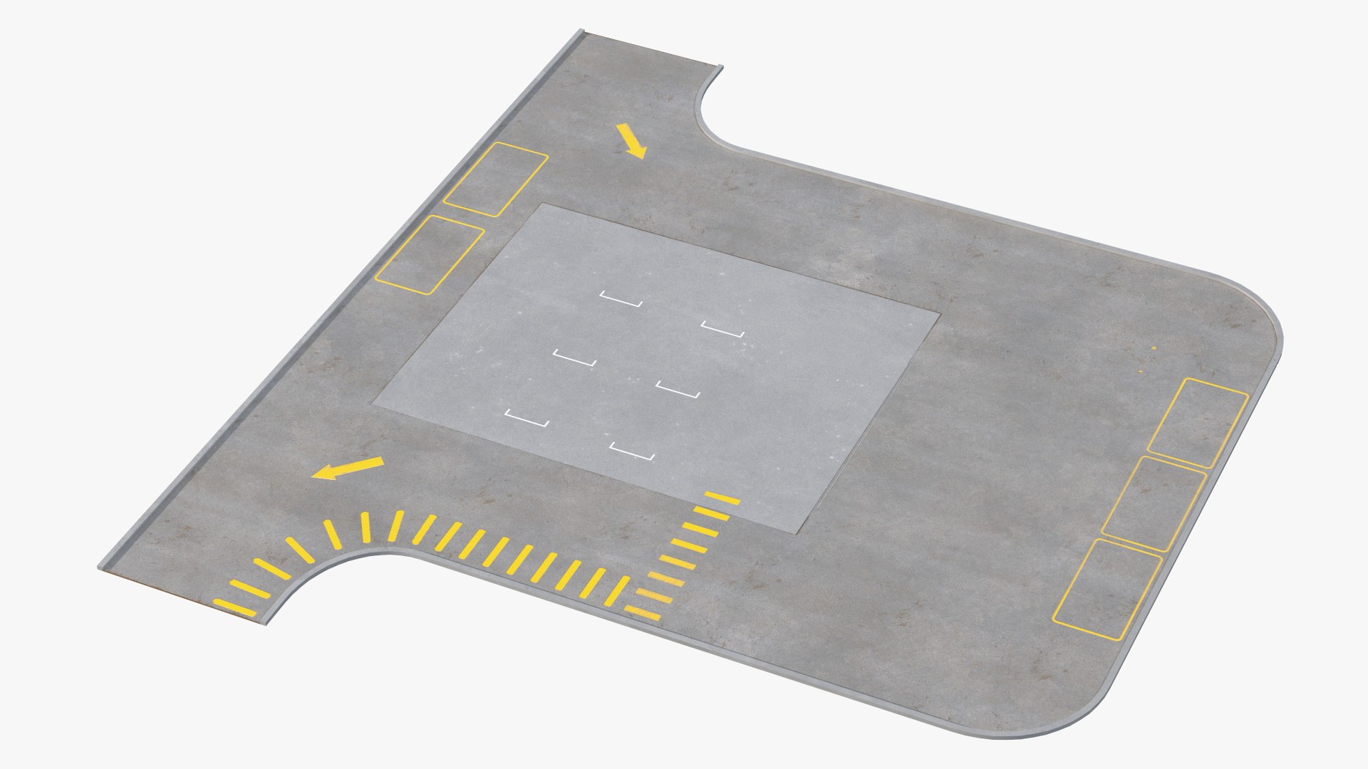 Large Parking Lot 3D model - TurboSquid 2116147