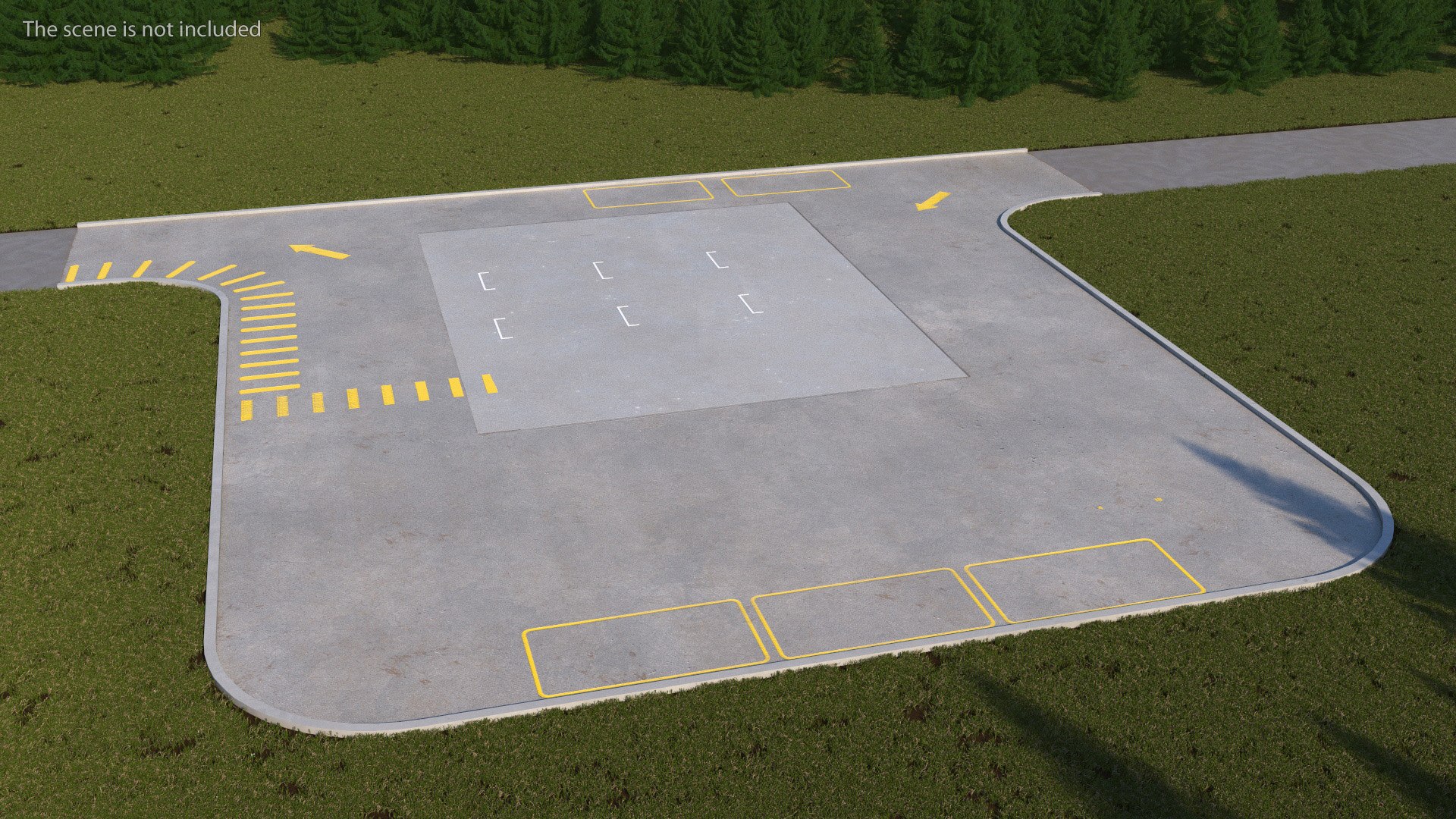 Large Parking Lot 3D Model - TurboSquid 2116147