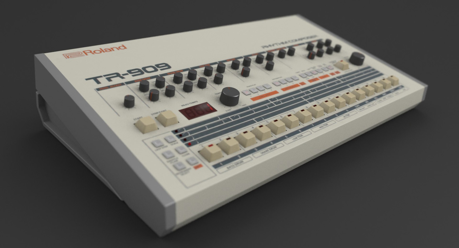 3d Roland Tr-909 Model