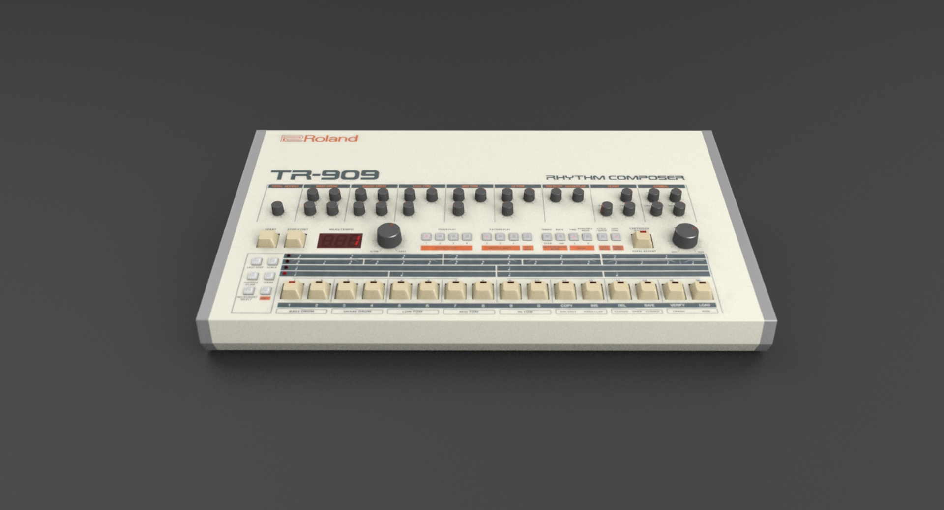 3d Roland Tr-909 Model