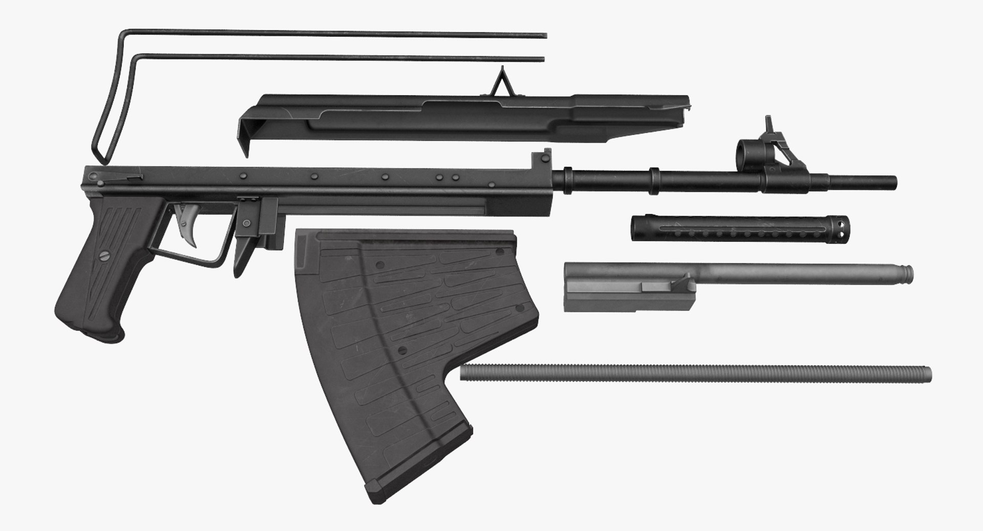 3d model underwater rifle aps