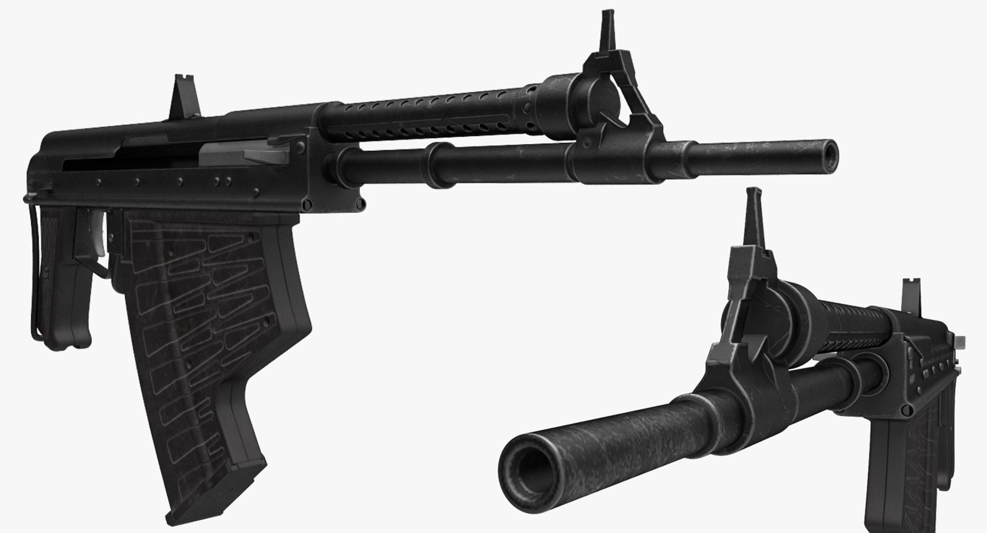 3d model underwater rifle aps