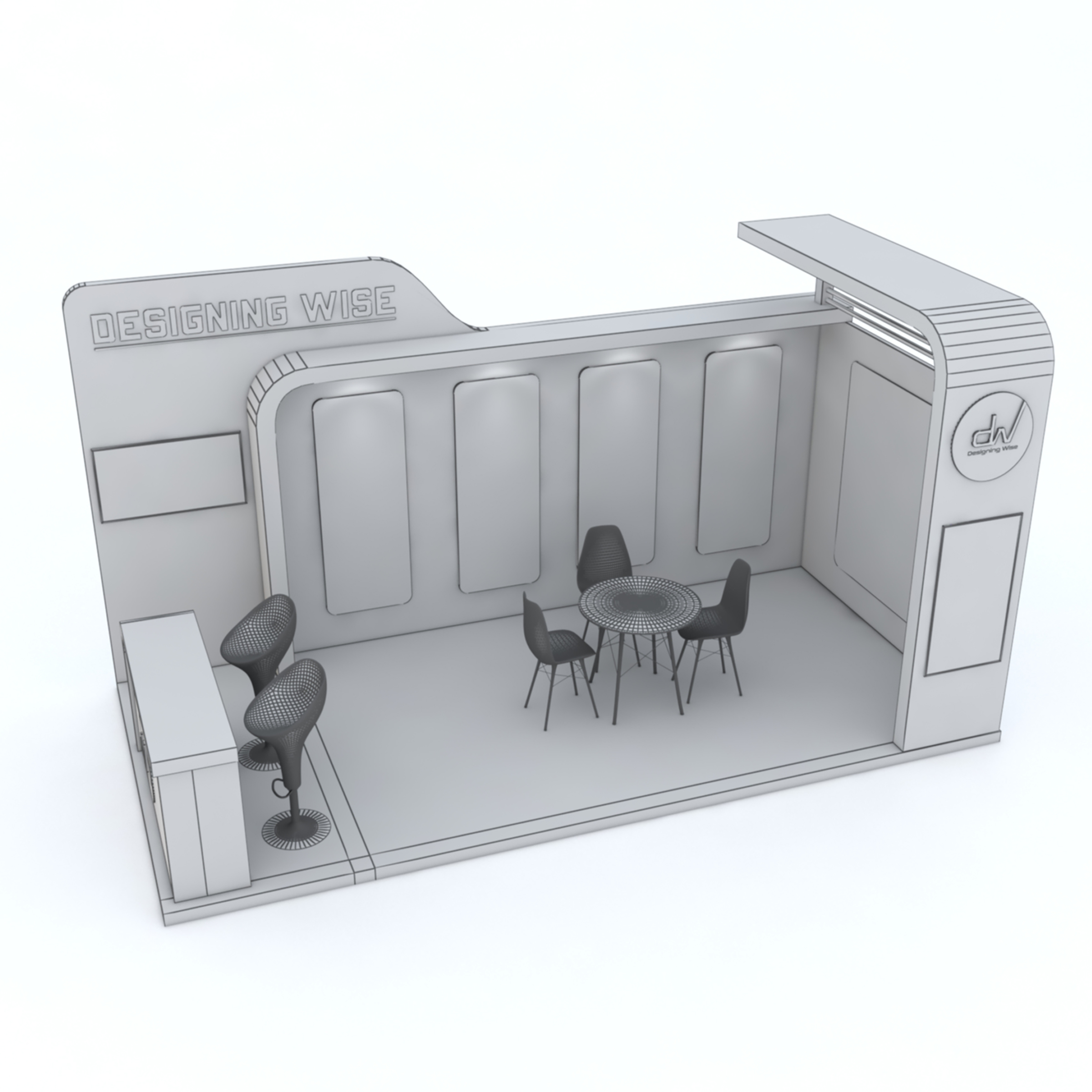Exhibition booth design model - TurboSquid 1575362