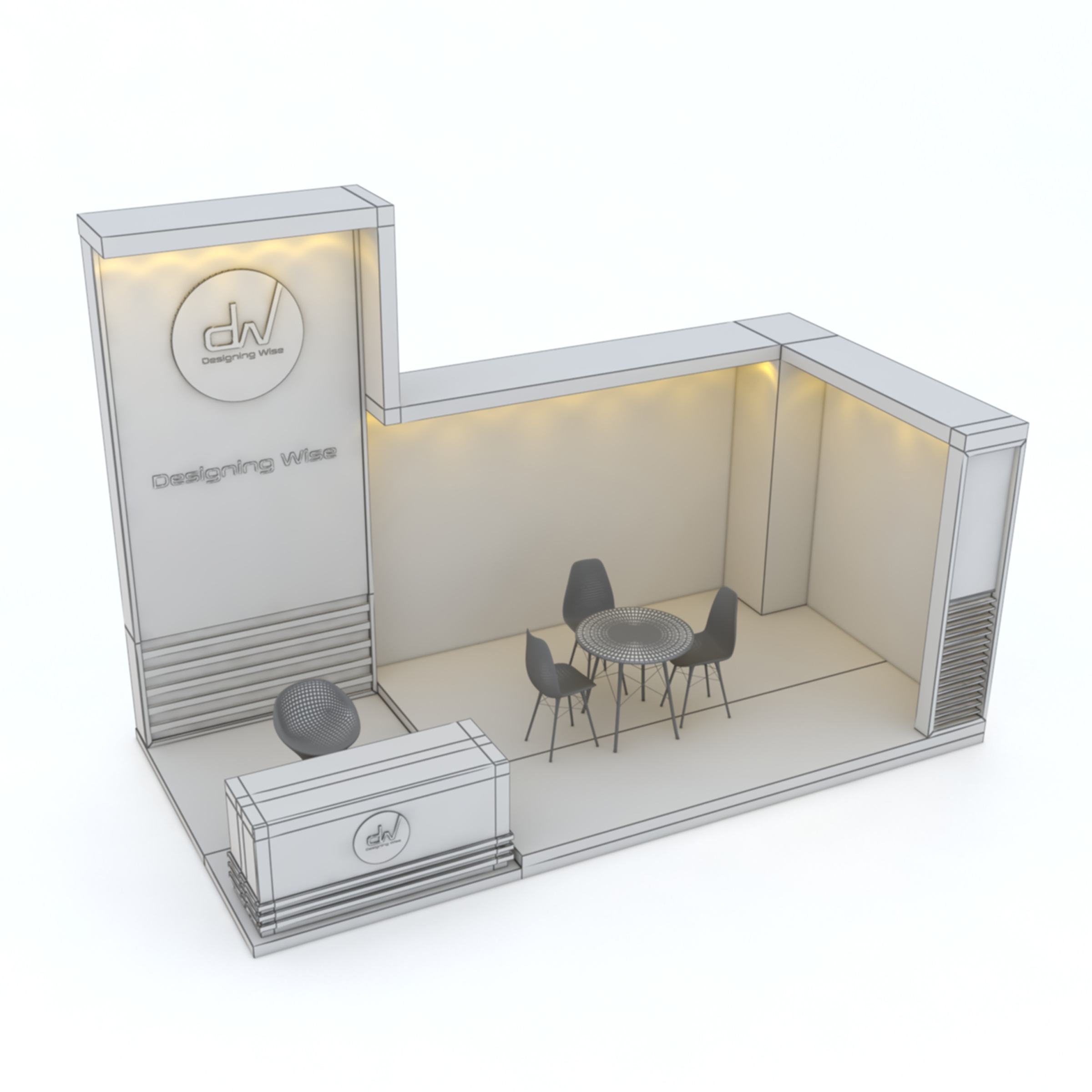 Exhibition booth design model - TurboSquid 1575362