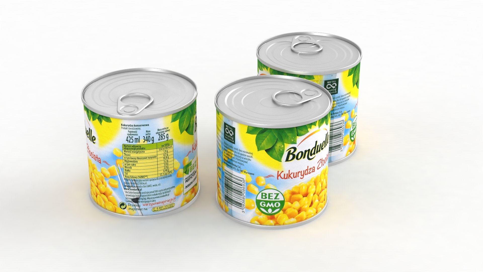 Food Can Bonduelle Golden Corn Maize 340g 2021 model - TurboSquid 1784383