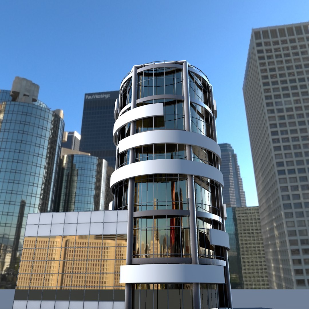 Building Flat Skyscraper La 3d Model