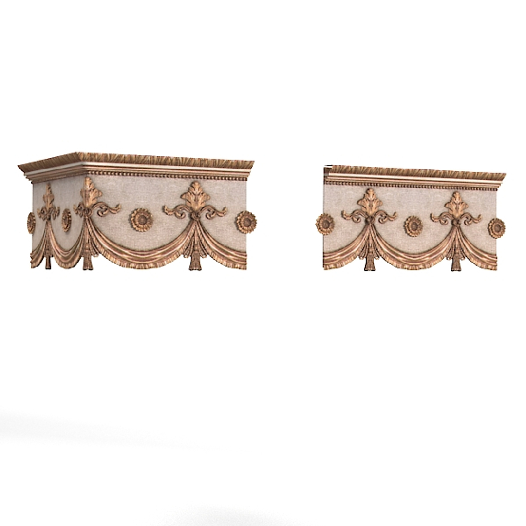 cornice classic curtain 3d max