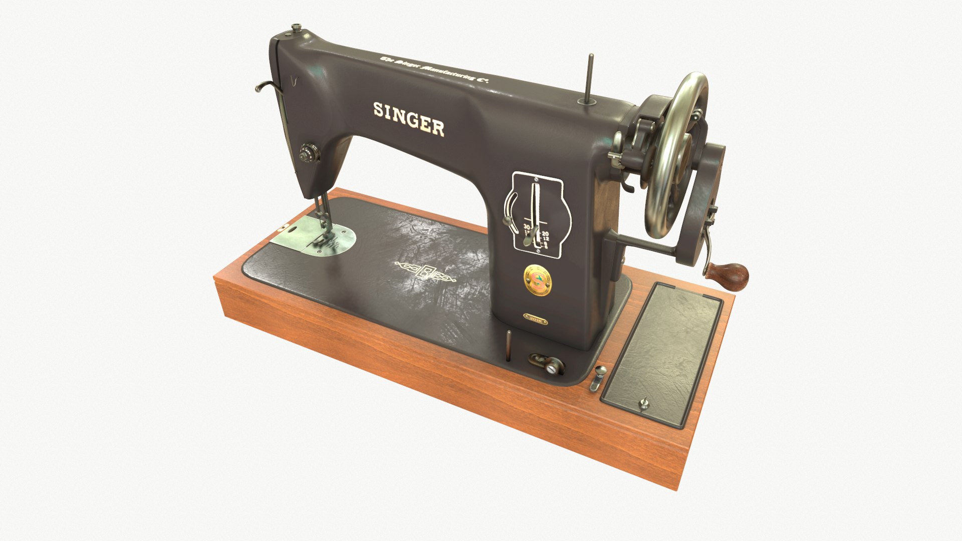 3D Sewing Machine Singer 201 Model - TurboSquid 2354915