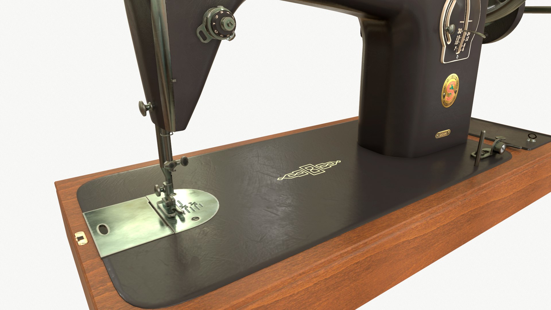 3D Sewing Machine Singer 201 Model - TurboSquid 2354915