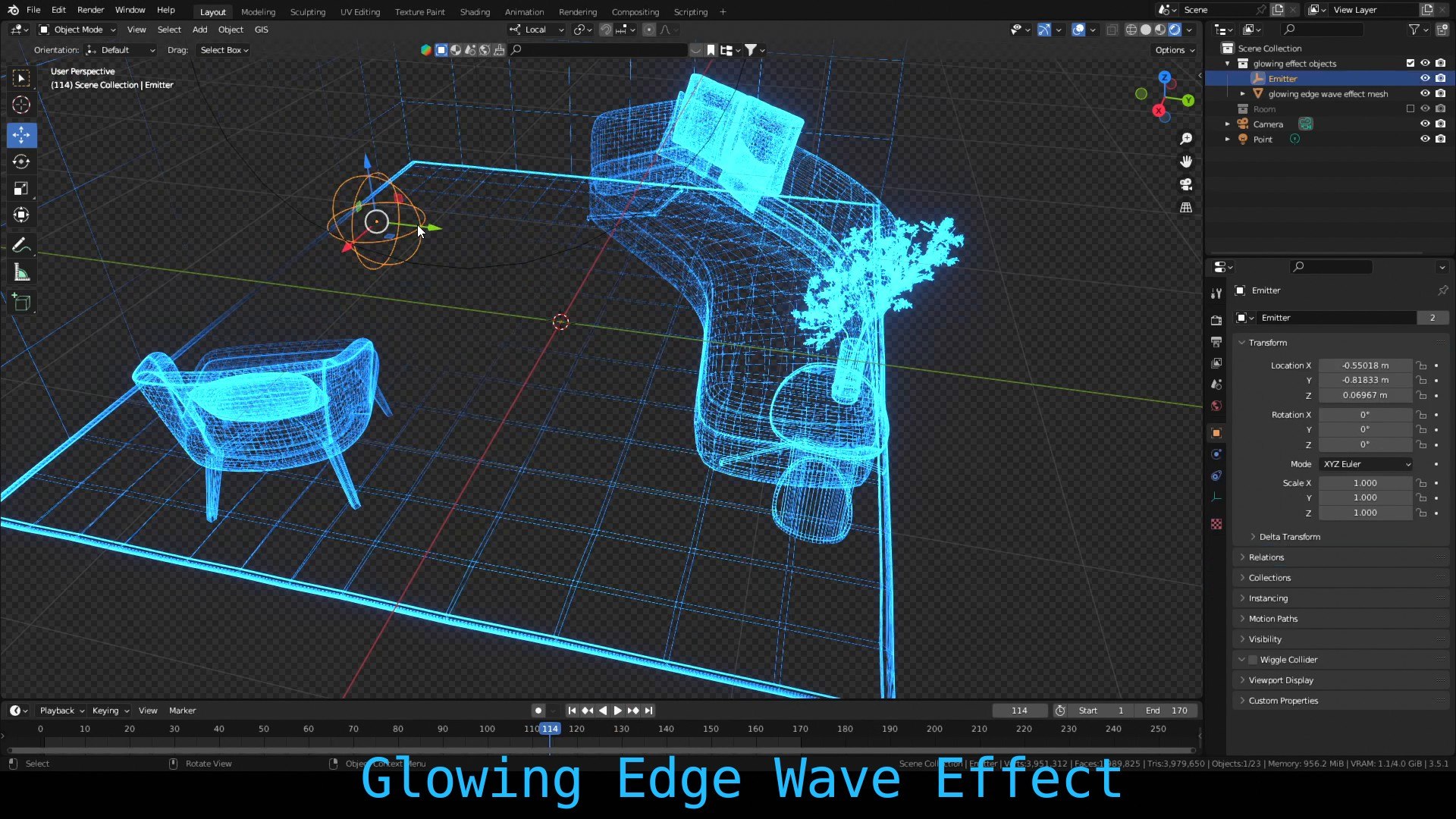 3D Model Glowing Edge Wave Effect - TurboSquid 2129213