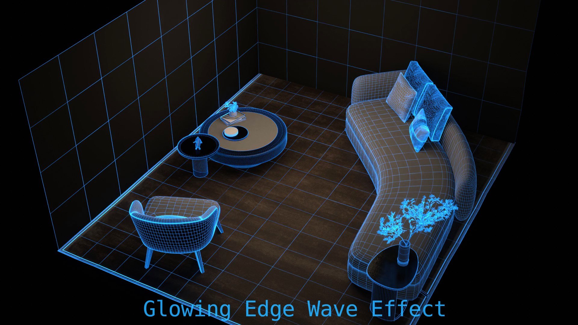 3D Model Glowing Edge Wave Effect - TurboSquid 2129213