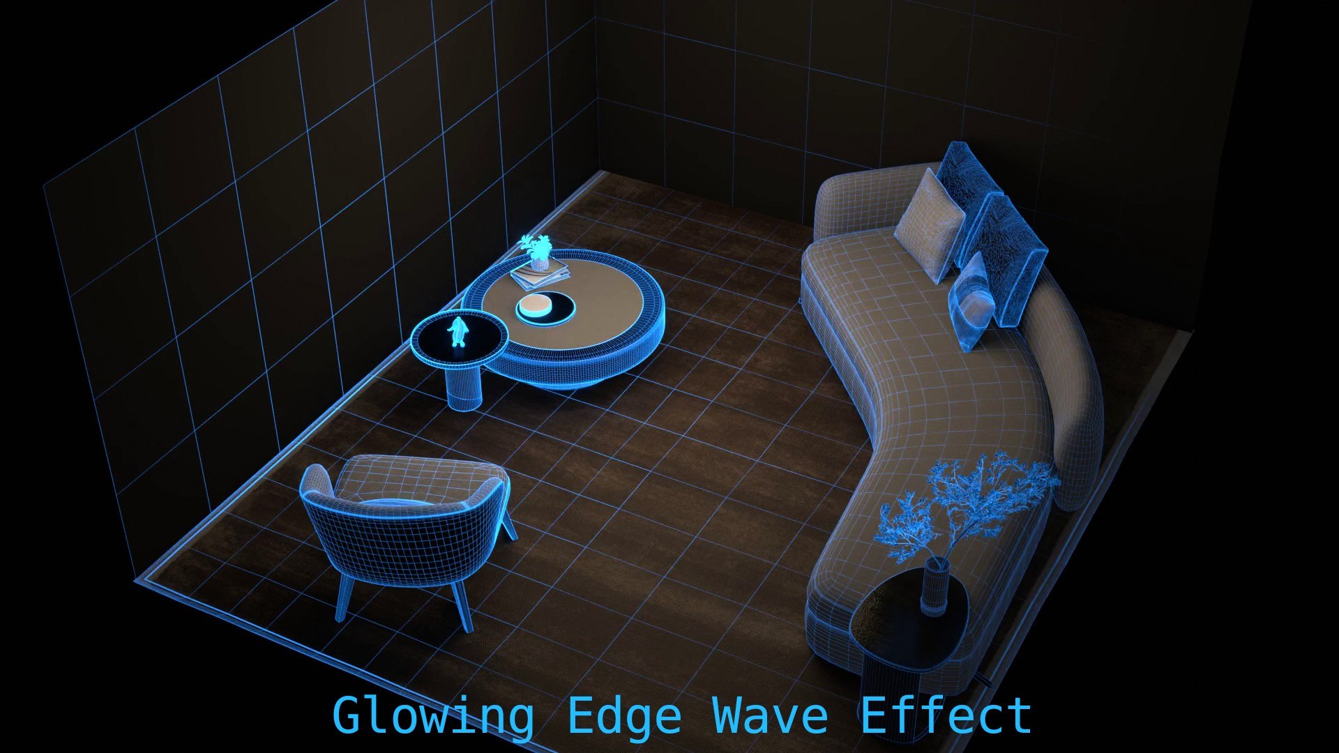 3D Model Glowing Edge Wave Effect - TurboSquid 2129213