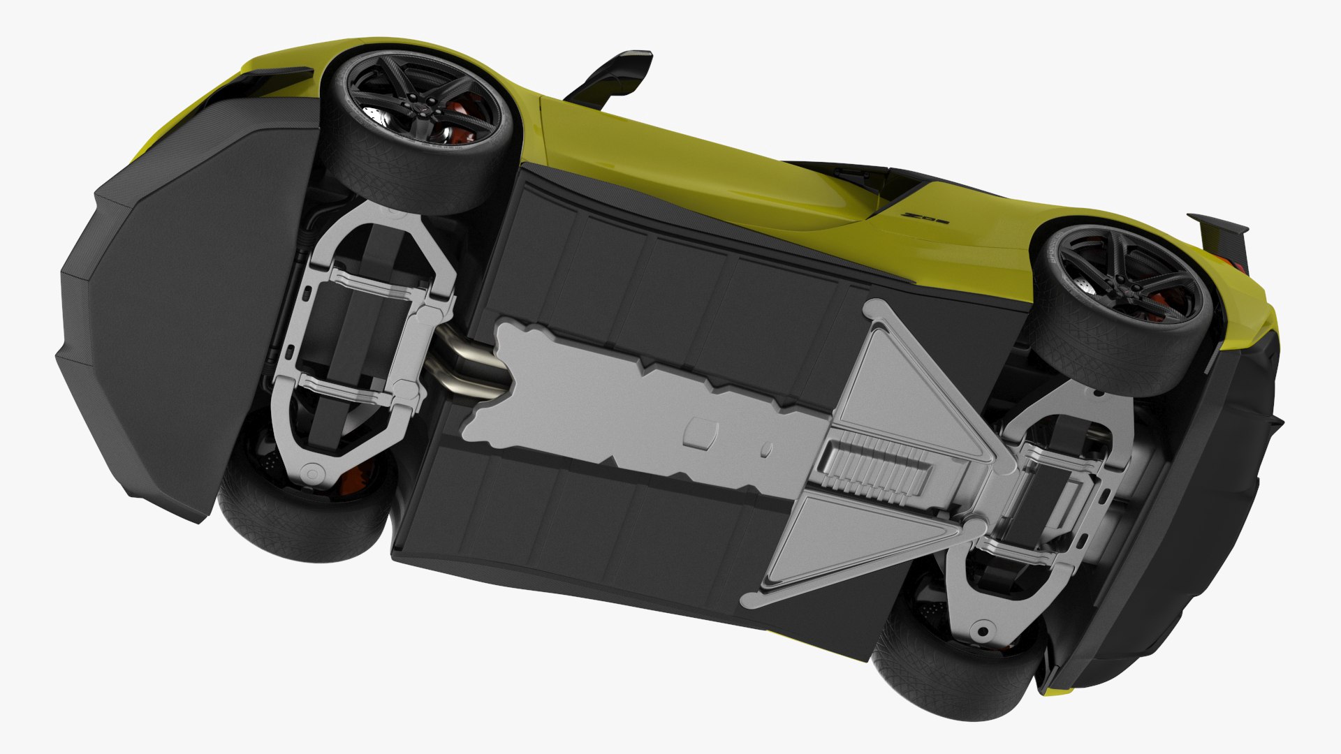 Yellow Chevy Corvette Z0 2023 Coupe Rigged for Maya 3D model ...