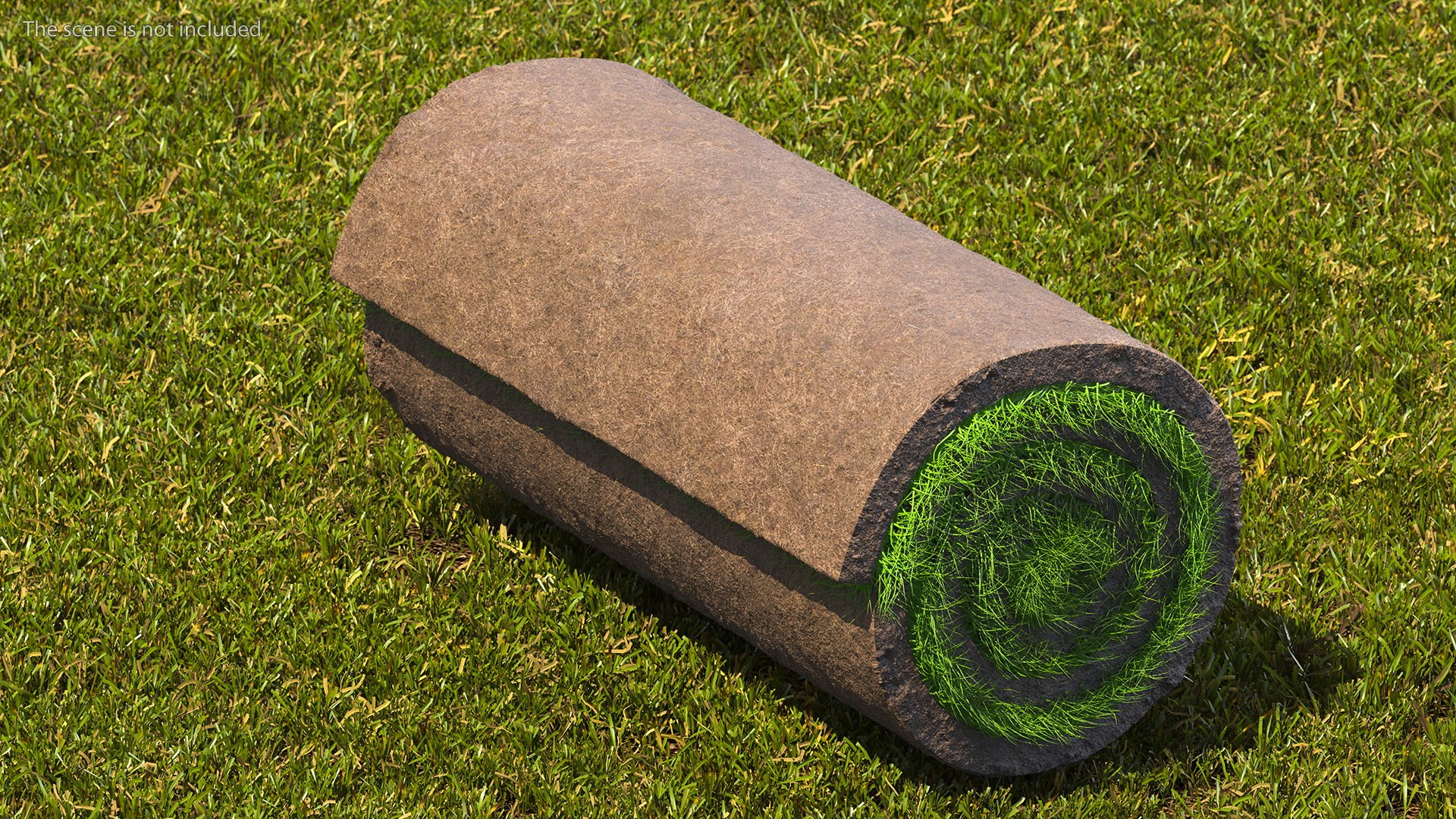 3D Model Lawn Turf Roll Folded Fur - TurboSquid 1882217