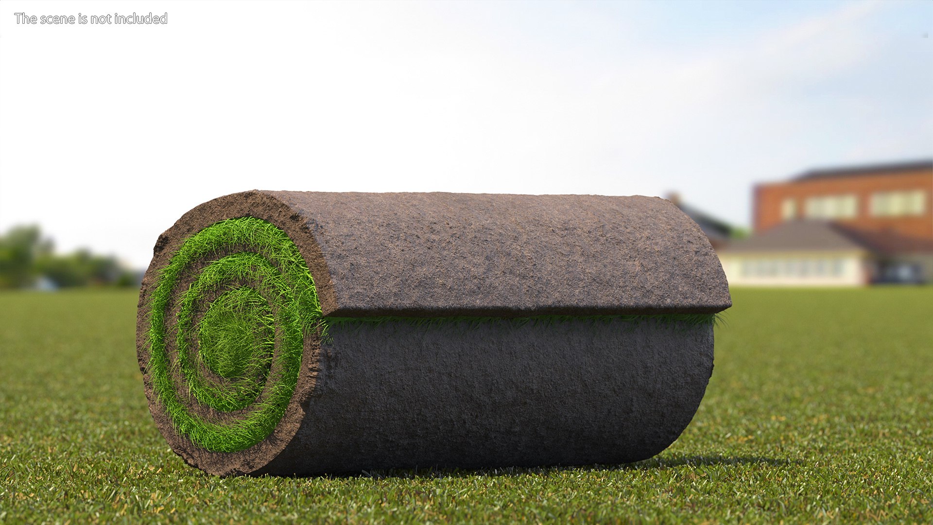 3D Model Lawn Turf Roll Folded Fur - TurboSquid 1882217