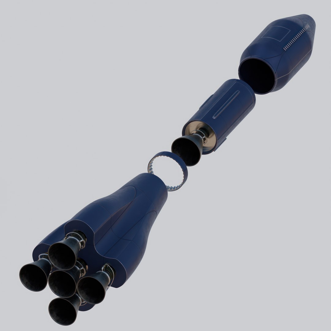 Medium-Lift Space Rocket 3D Model - TurboSquid 2219237