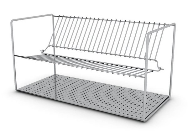 3d kitchen dishes rack model