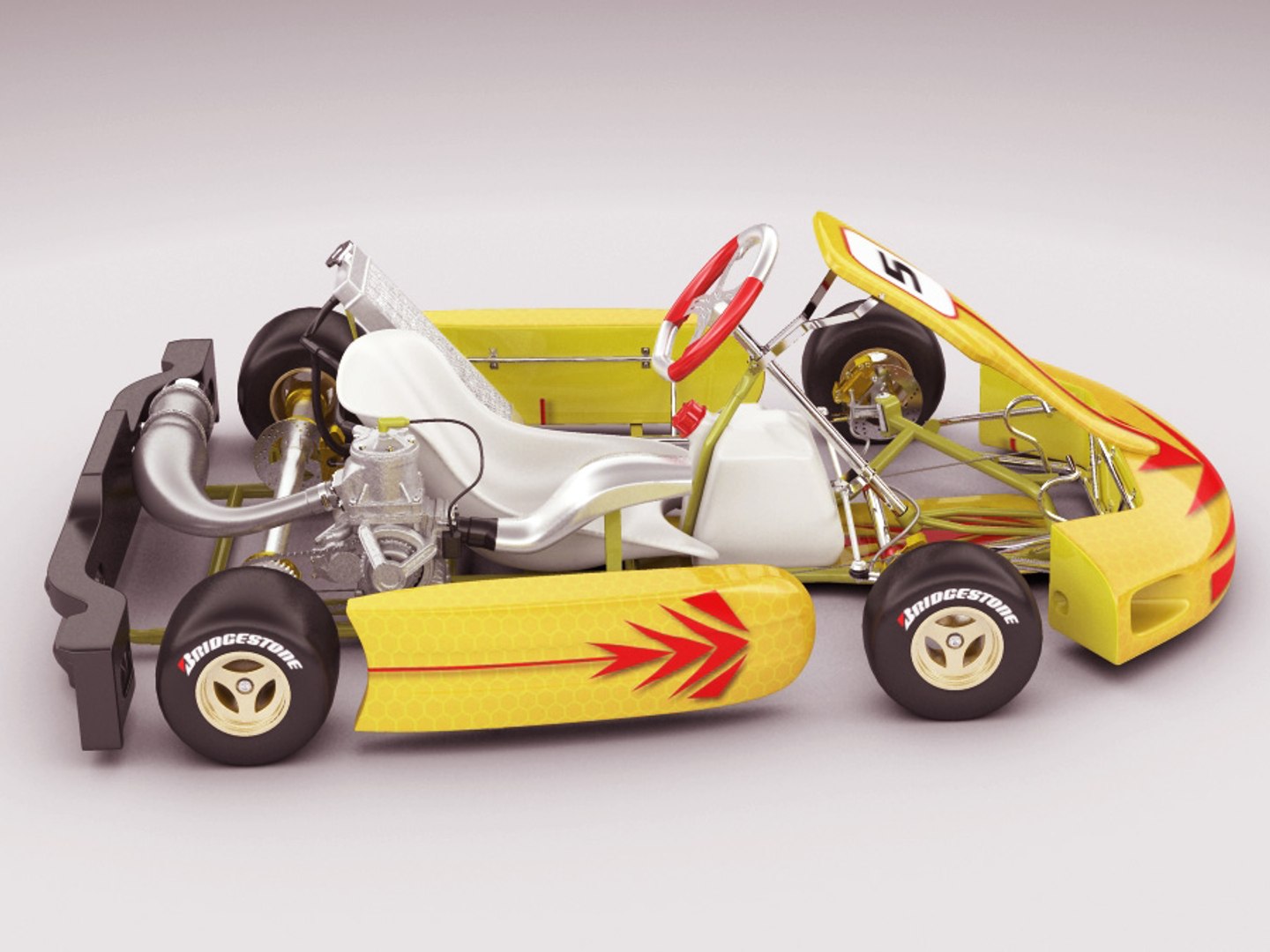 Go-kart Materials Gokart 3ds