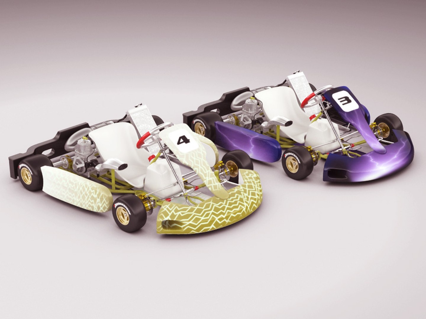 Go-kart Materials Gokart 3ds