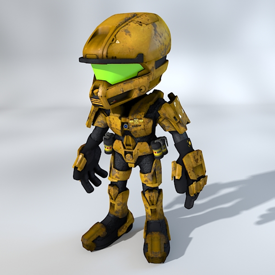 Scifi Cartoon Trooper Model