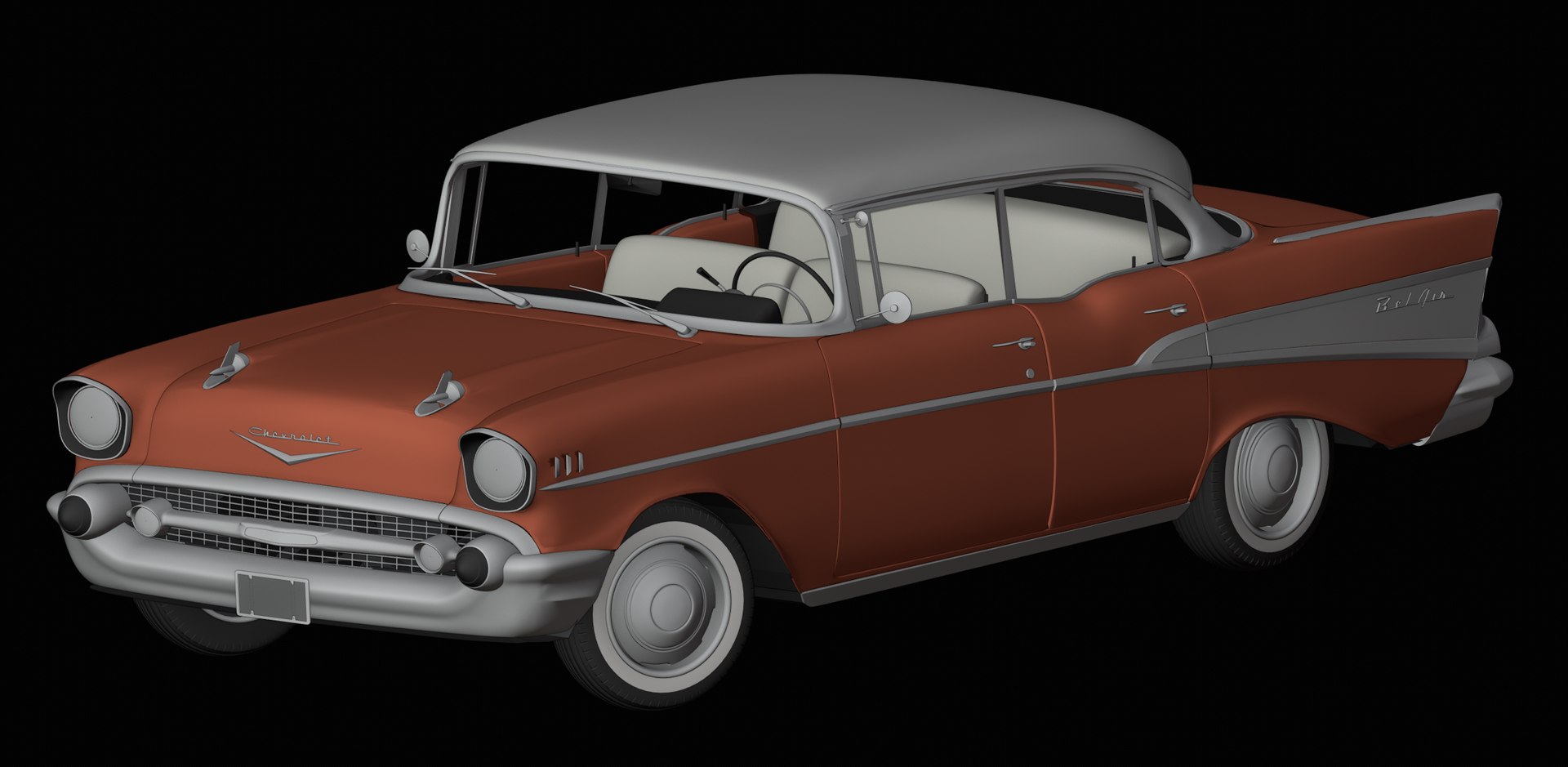 Chevrolet Bel Air 1957 3D Model - TurboSquid 1574966