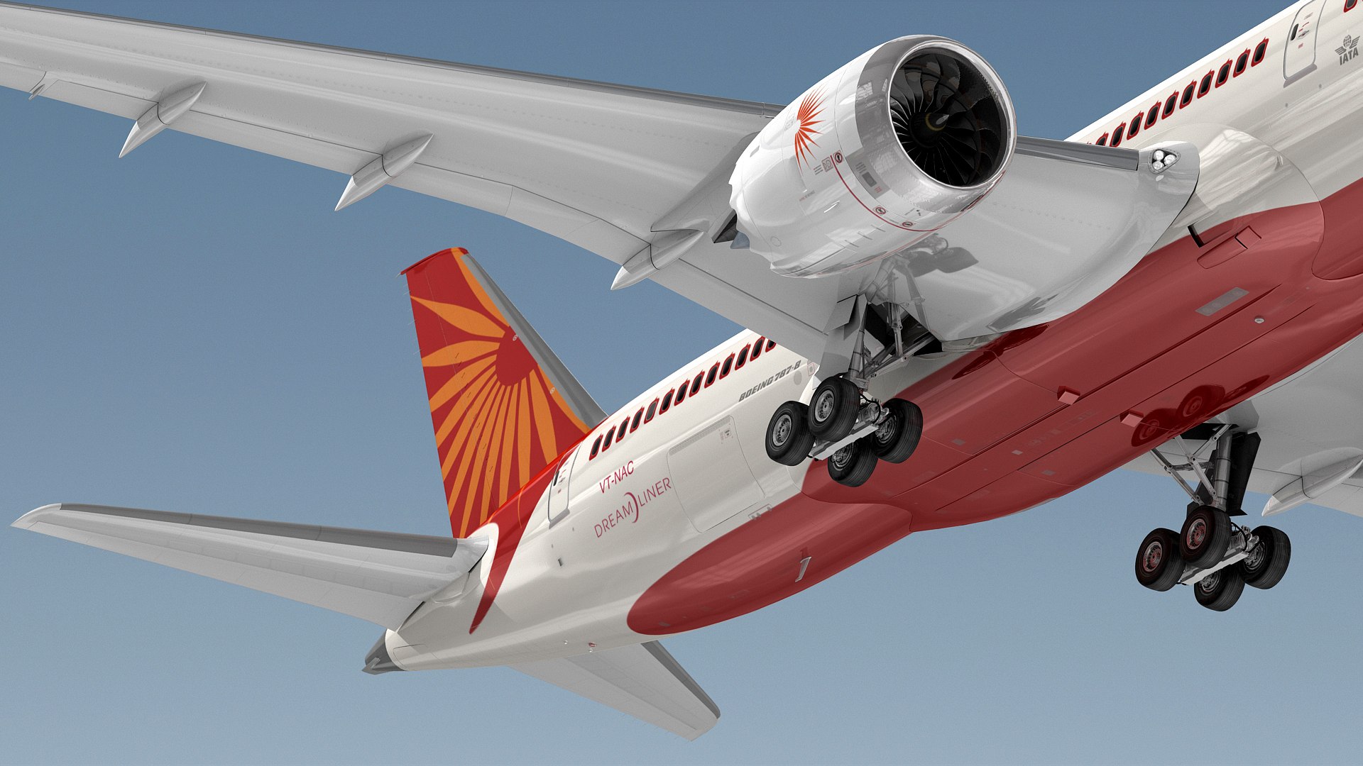 3D Boeing 787-8 Air India Model - TurboSquid 2002662
