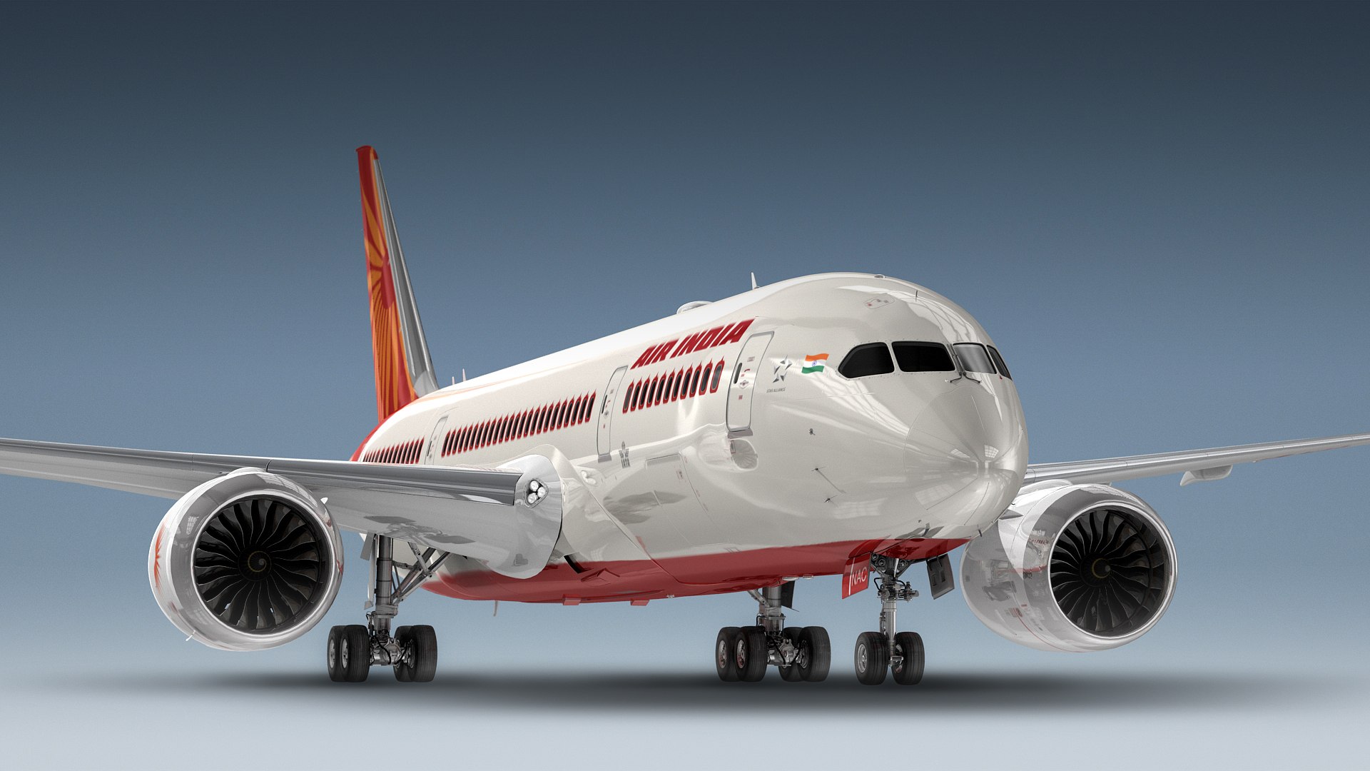 3D Boeing 787-8 Air India Model - TurboSquid 2002662