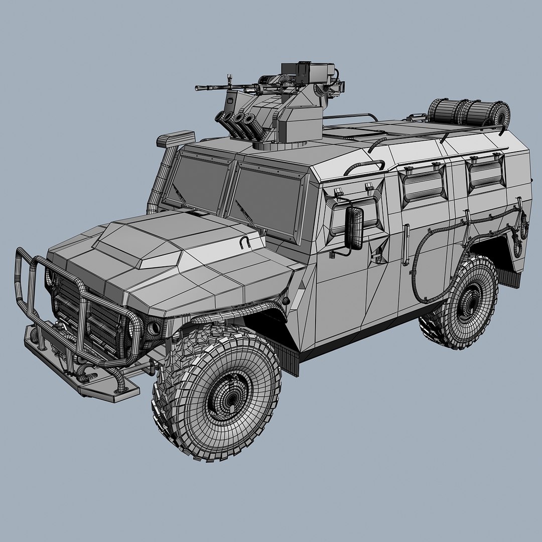 Russian Military Vpk-233114 Tigr-m 3d Model
