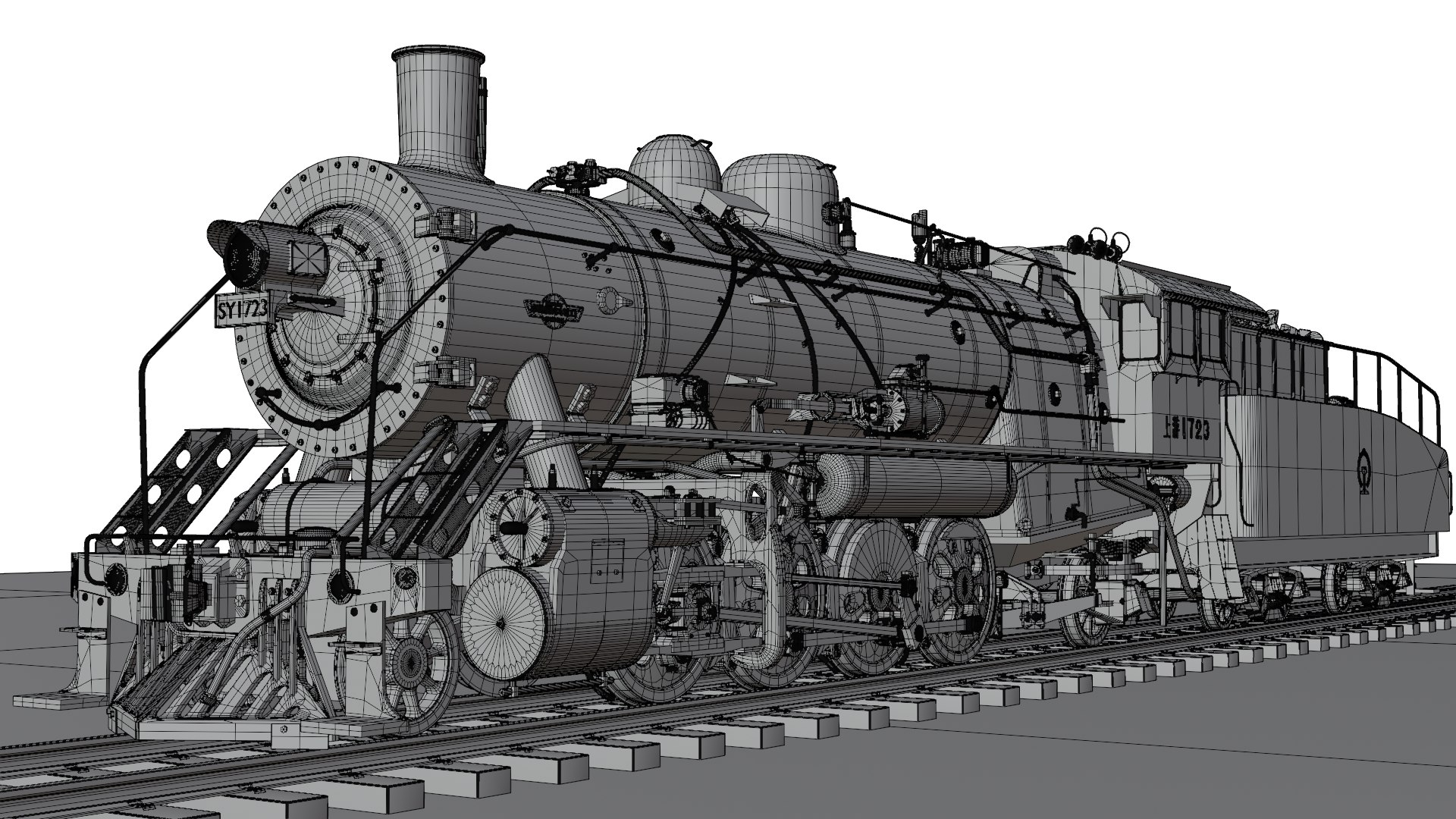China Railway SY Class Steam Locomotive 3D Model - TurboSquid 1870003