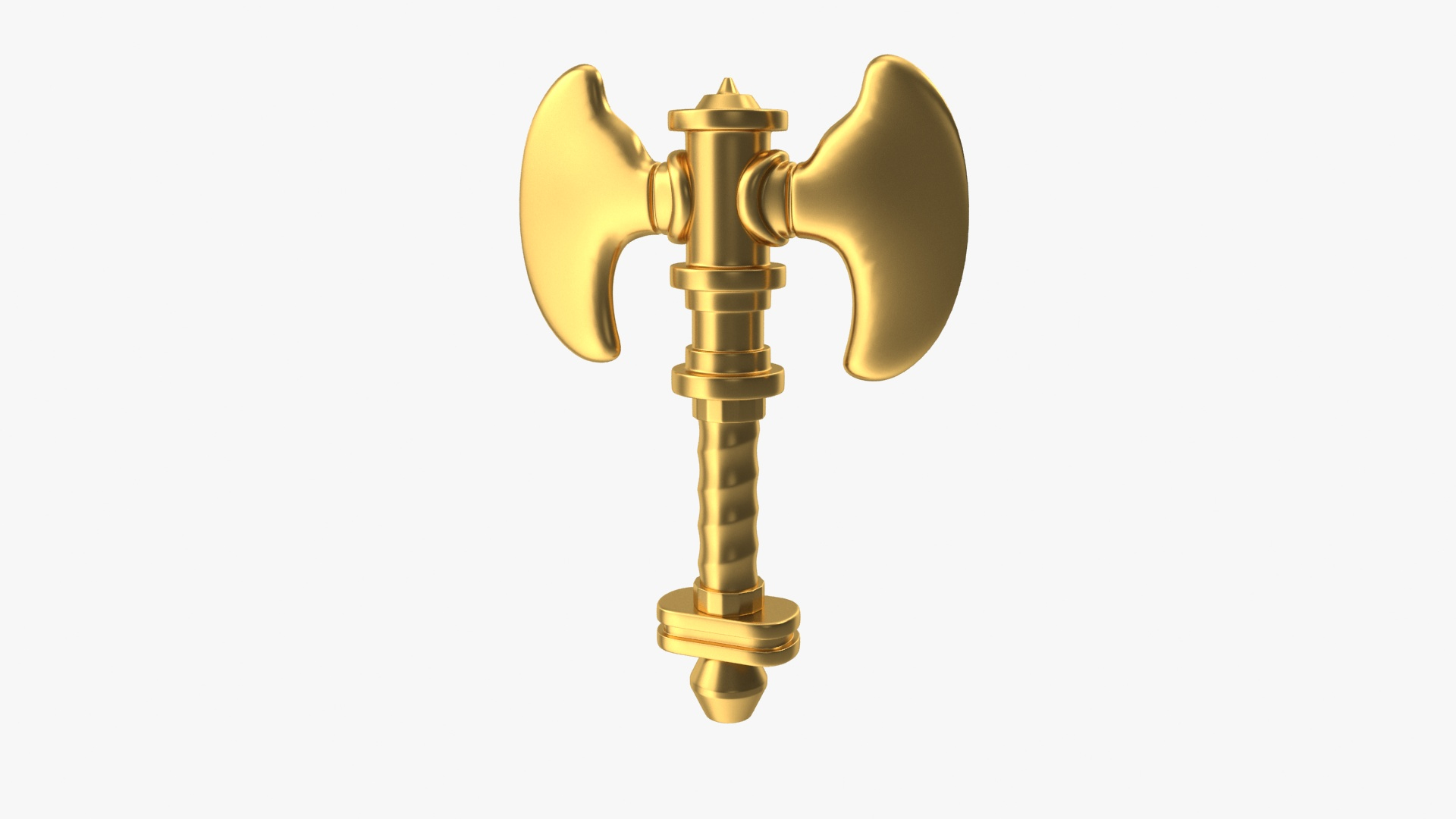 Golden Dual-Blade Axe Stylized 3D Model - TurboSquid 2422790