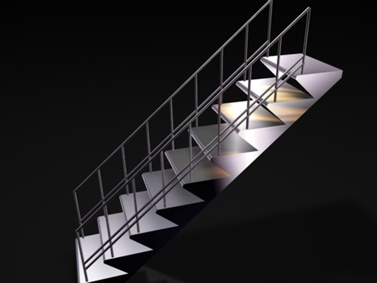 3ds Max Metal Stairs