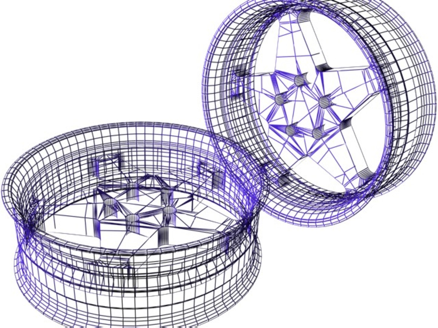 vehicle wheel star rim tire 3d 3ds