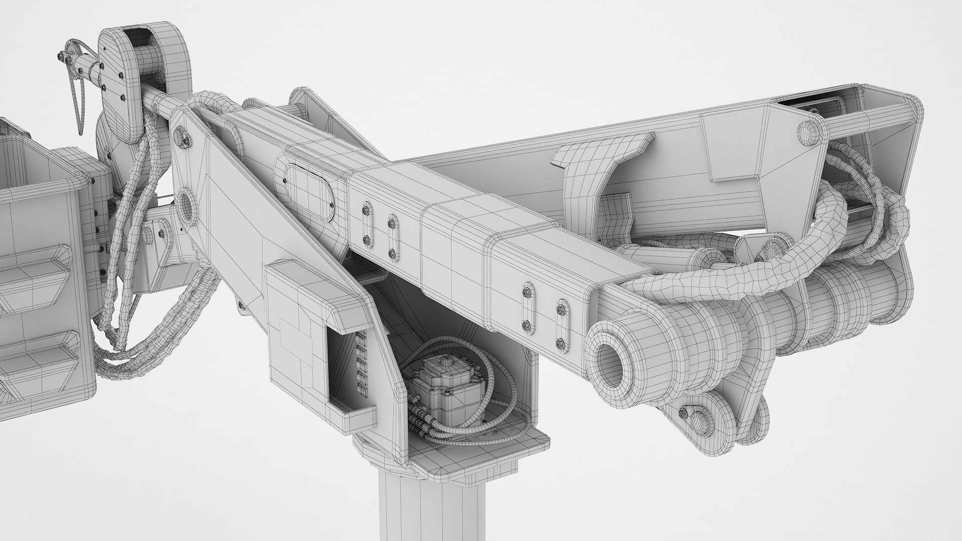 3D Articulating Bucket Truck Basket Crane 01 model - TurboSquid 2002634