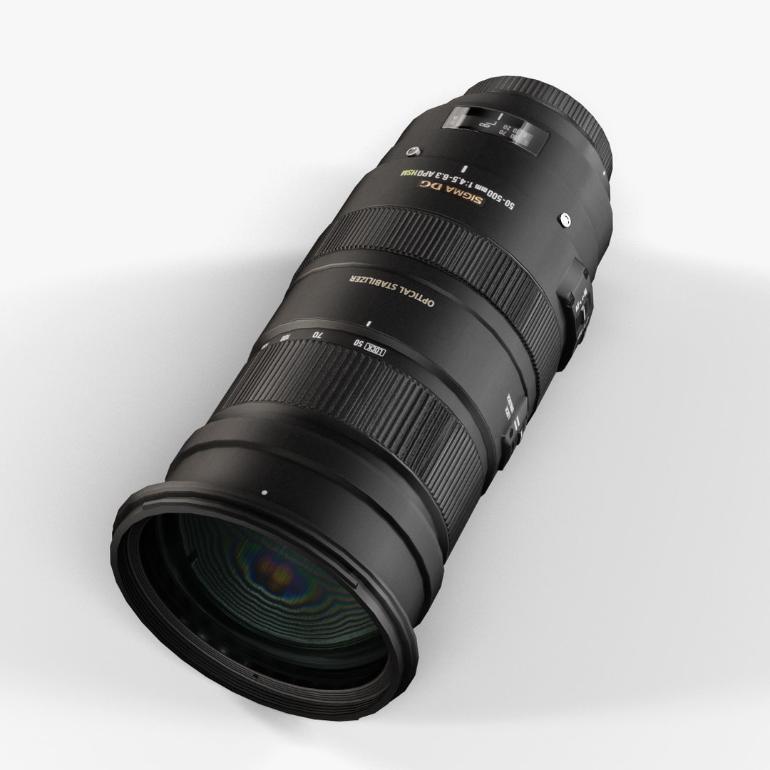 3d Model Sigma 50-500mm 4 5-6