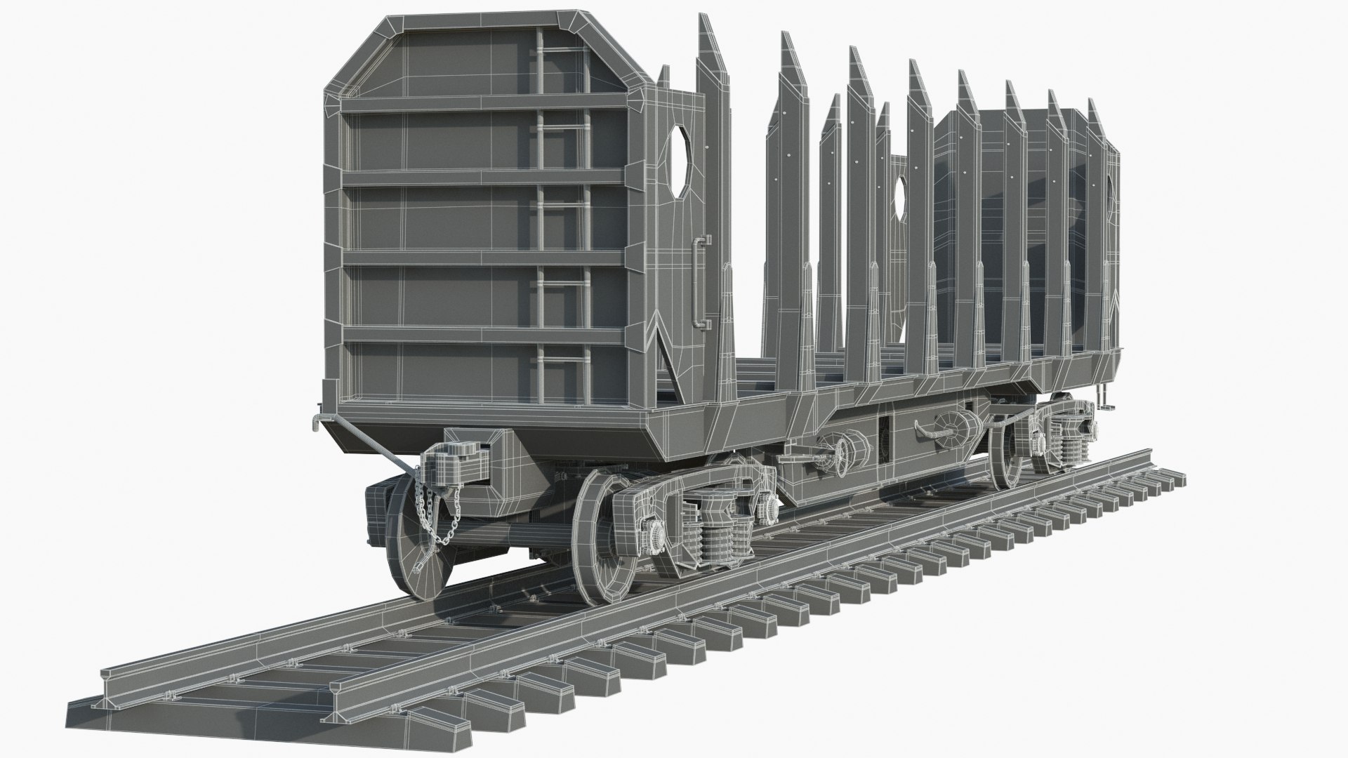 3D Logging Car Green - TurboSquid 1438339