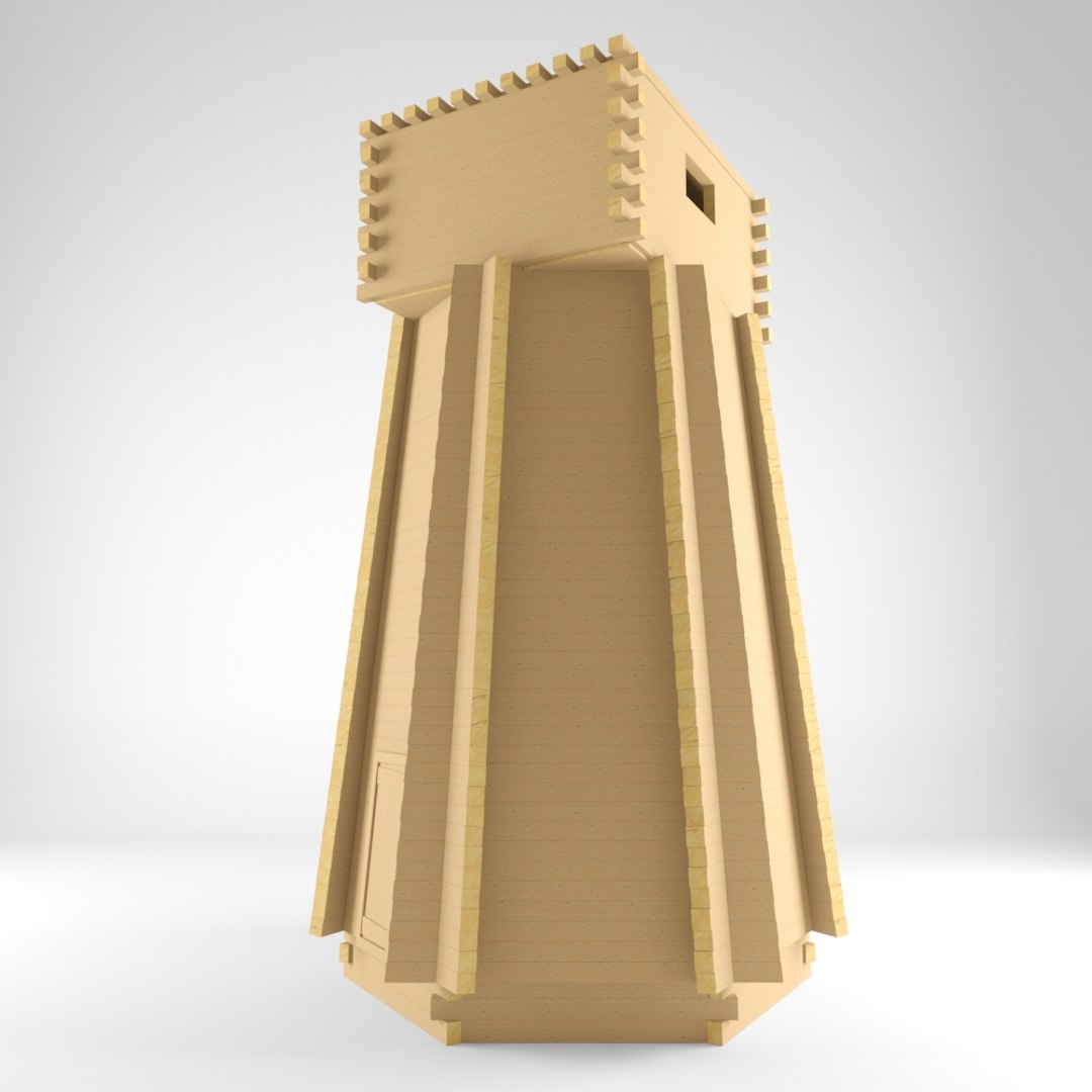 3d wood tower