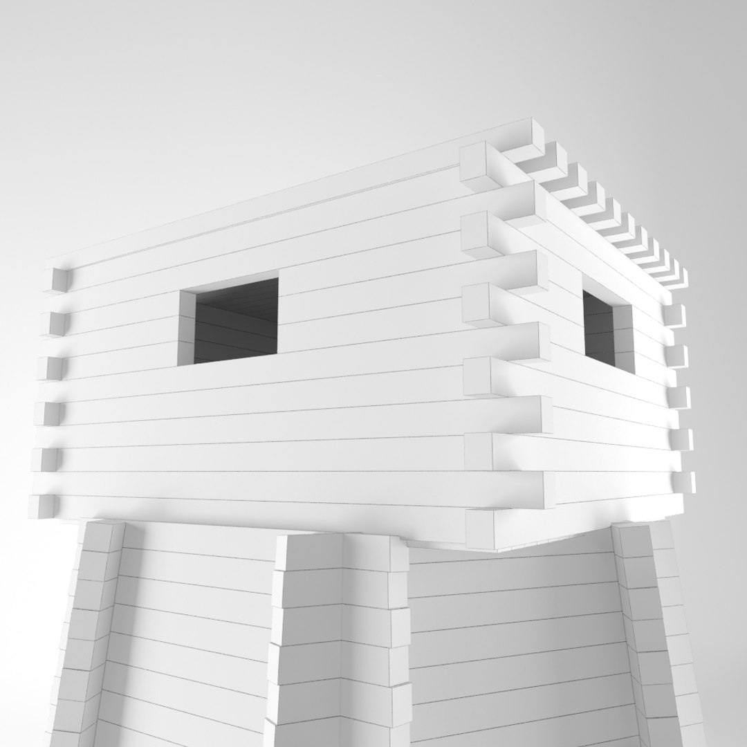 3d wood tower