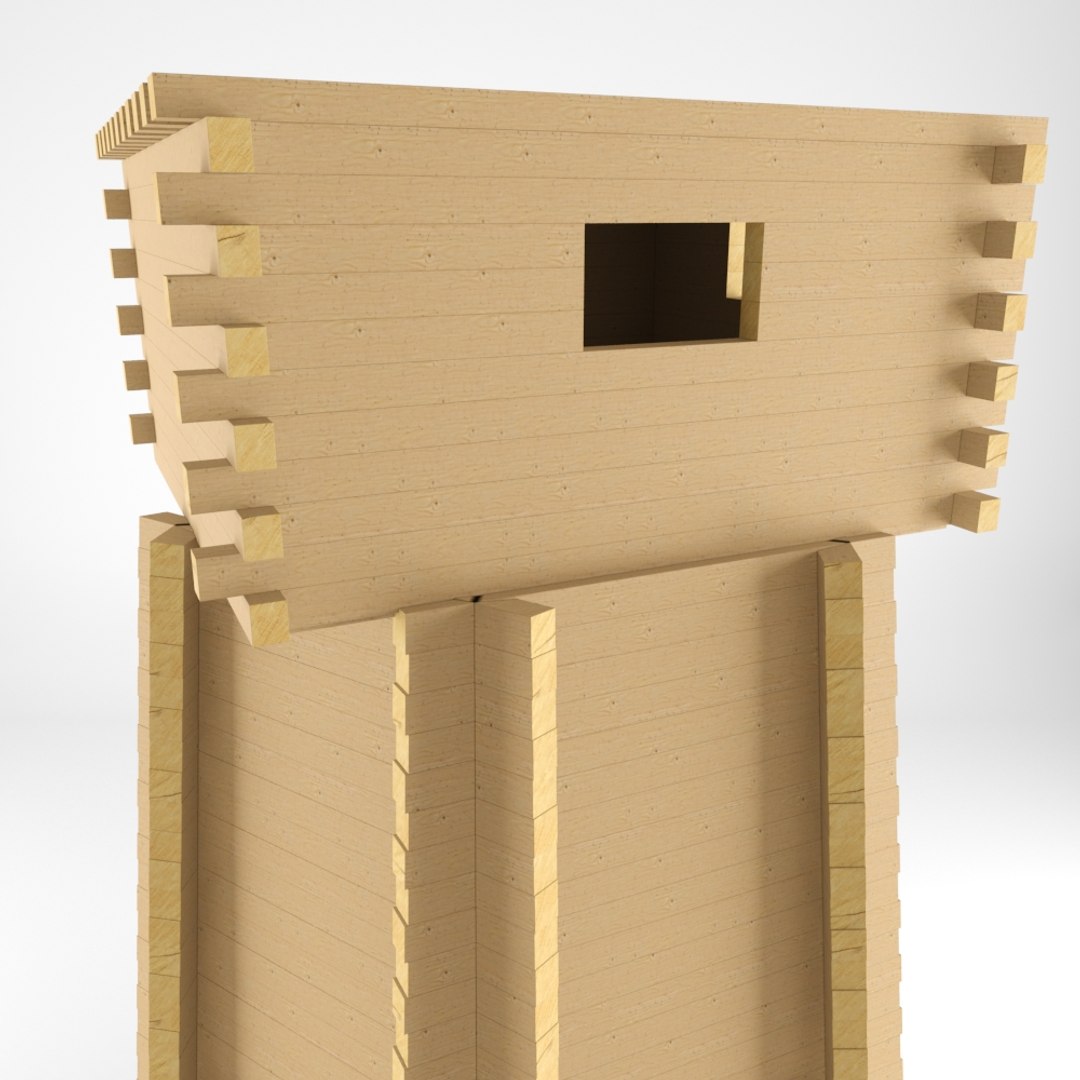 3d wood tower