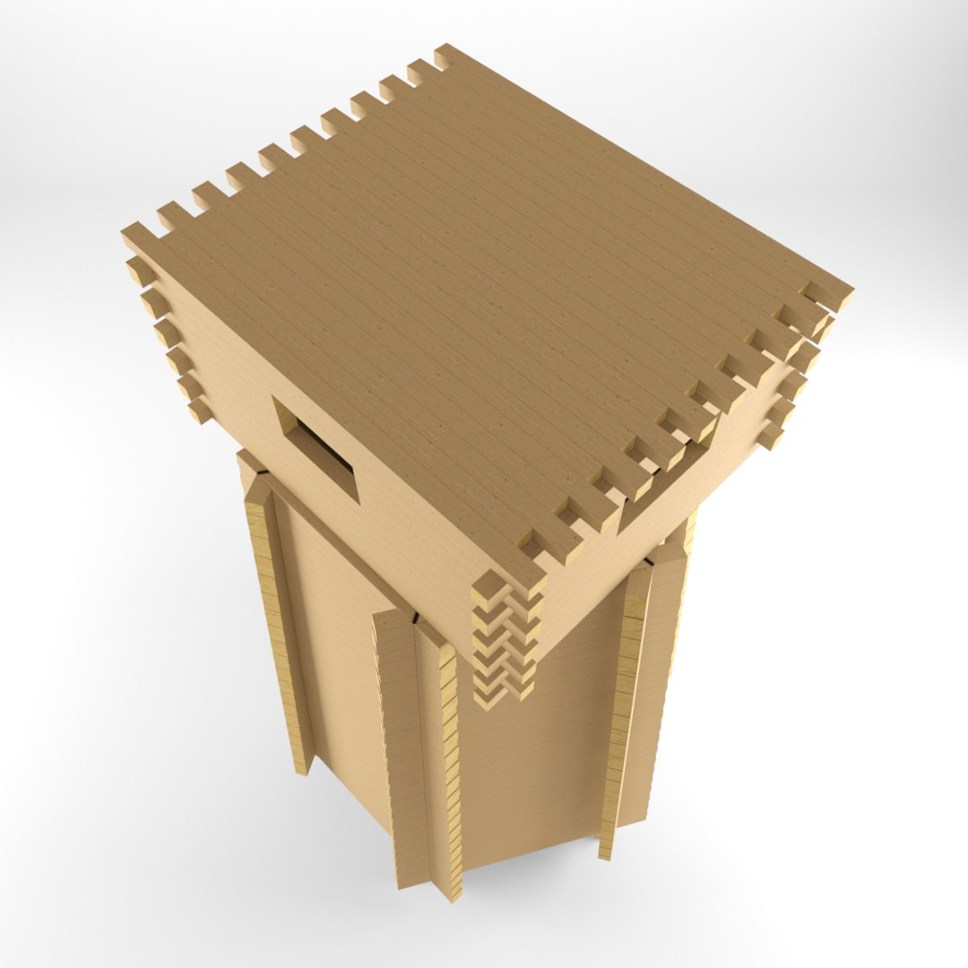 3d wood tower