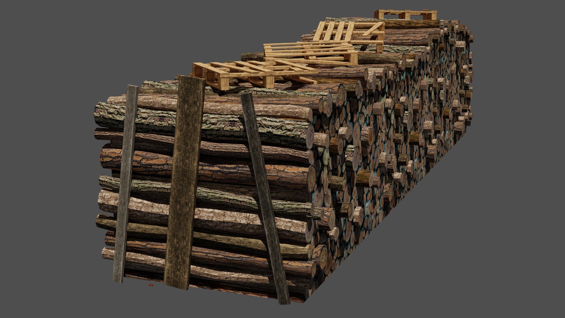 Log Cargo Firewood Cargo 3D - TurboSquid 2416740