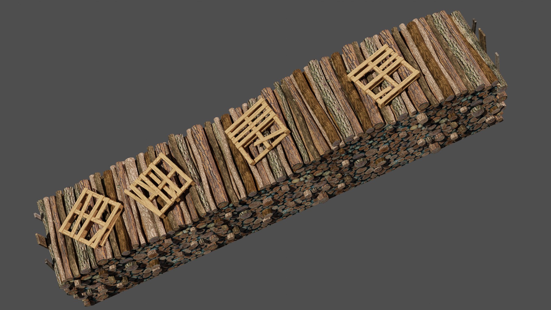 Log Cargo Firewood Cargo 3D - TurboSquid 2416740
