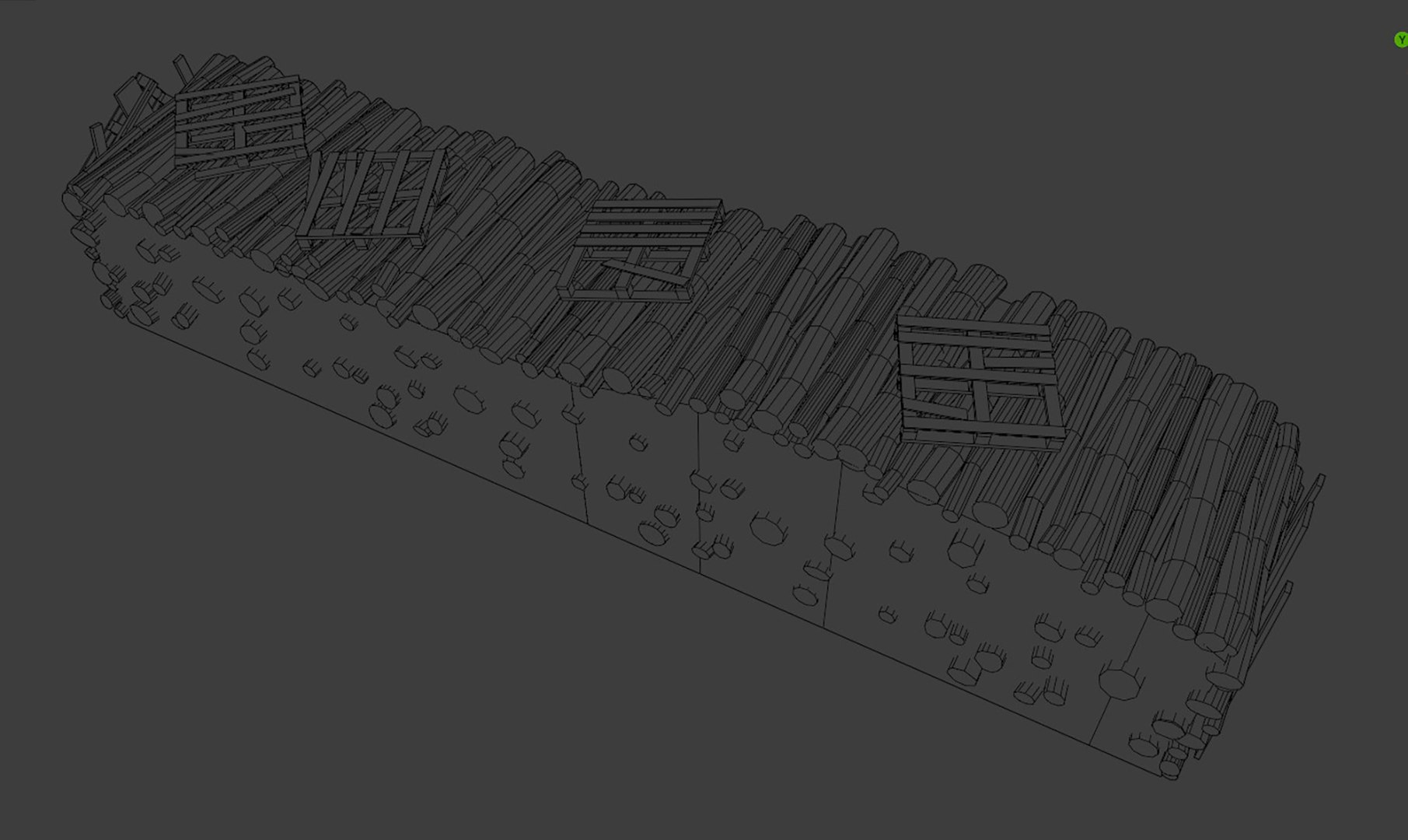 Log Cargo Firewood Cargo 3D - TurboSquid 2416740