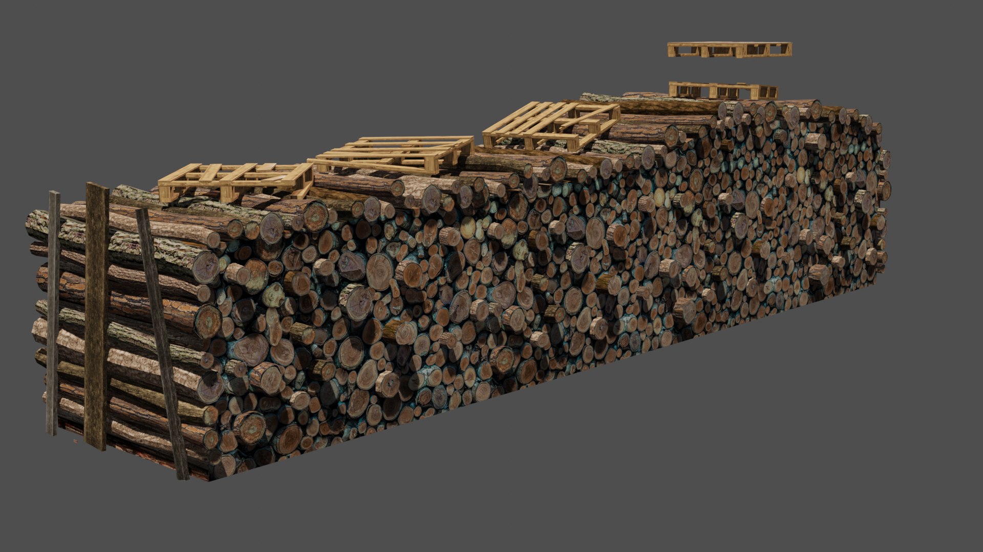Log Cargo Firewood Cargo 3D - TurboSquid 2416740