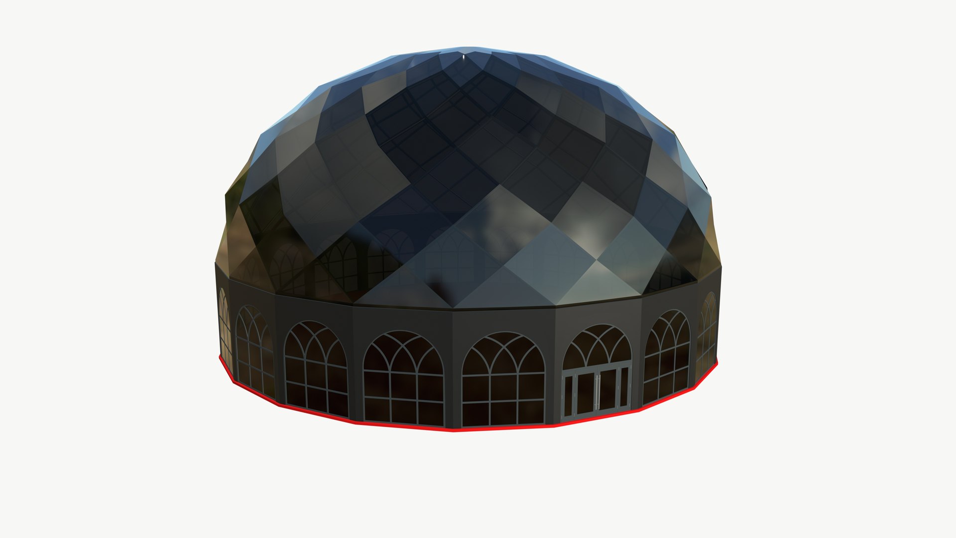 Building Dome Structure Futuristic 3D Model - TurboSquid 2099805