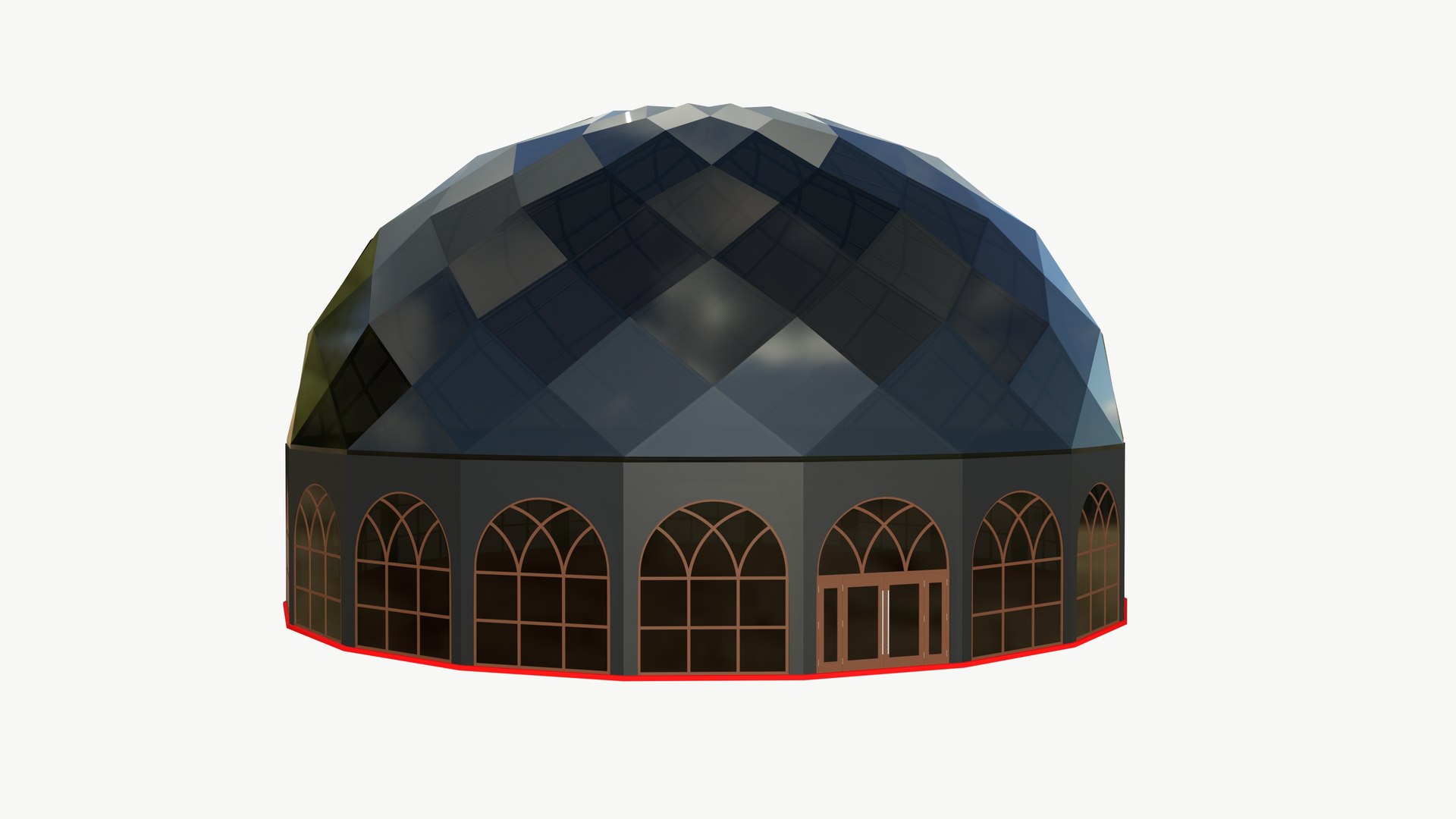 Building Dome Structure Futuristic 3D Model - TurboSquid 2099805