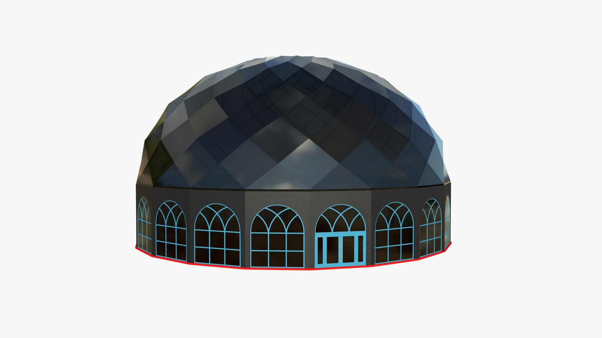 Building Dome Structure Futuristic 3D Model - TurboSquid 2099805