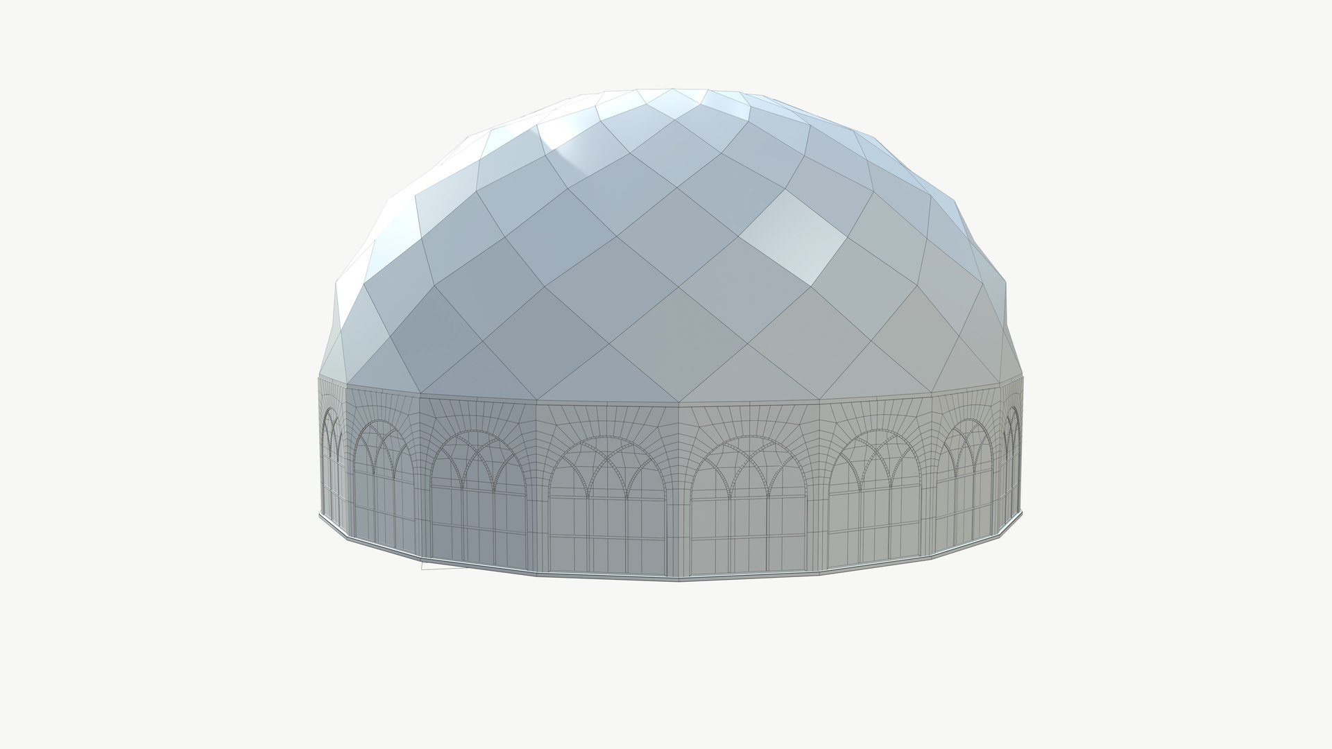 Building Dome Structure Futuristic 3D Model - TurboSquid 2099805