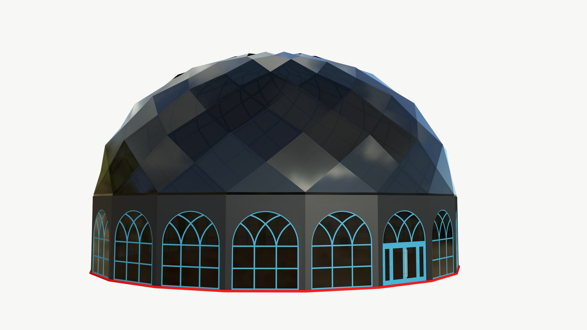 Building Dome Structure Futuristic 3D Model - TurboSquid 2099805