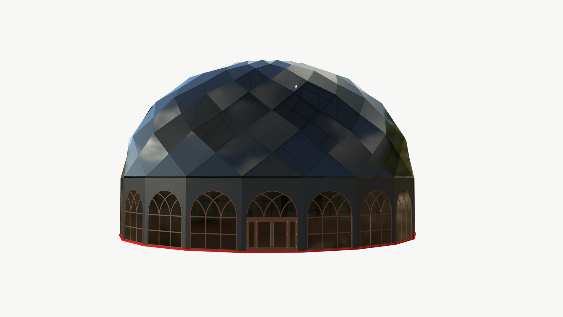 Building Dome Structure Futuristic 3D Model - TurboSquid 2099805